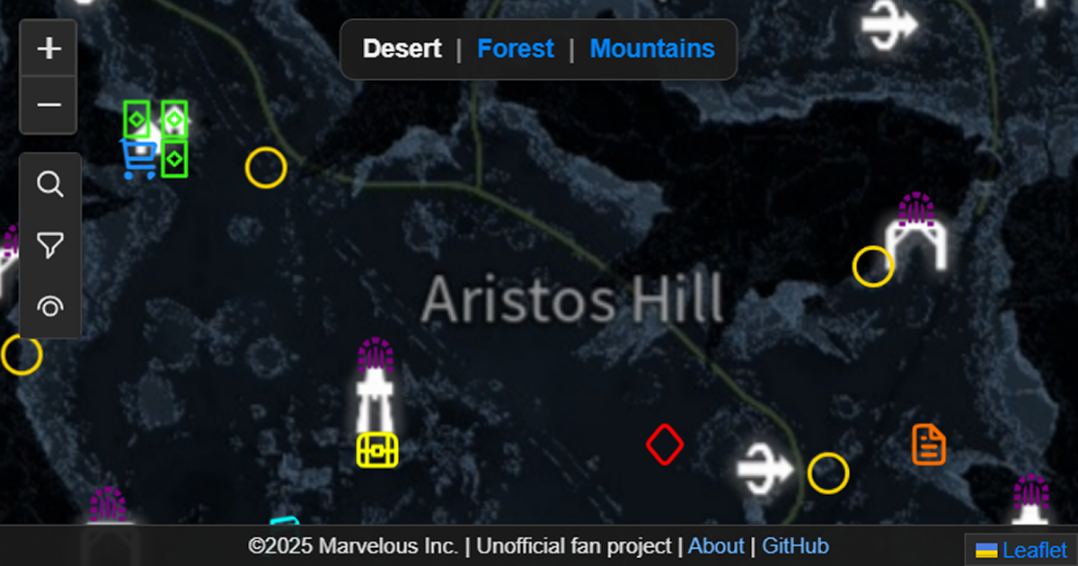 Daemon X Machina: Titanic Scion - Interactive Map